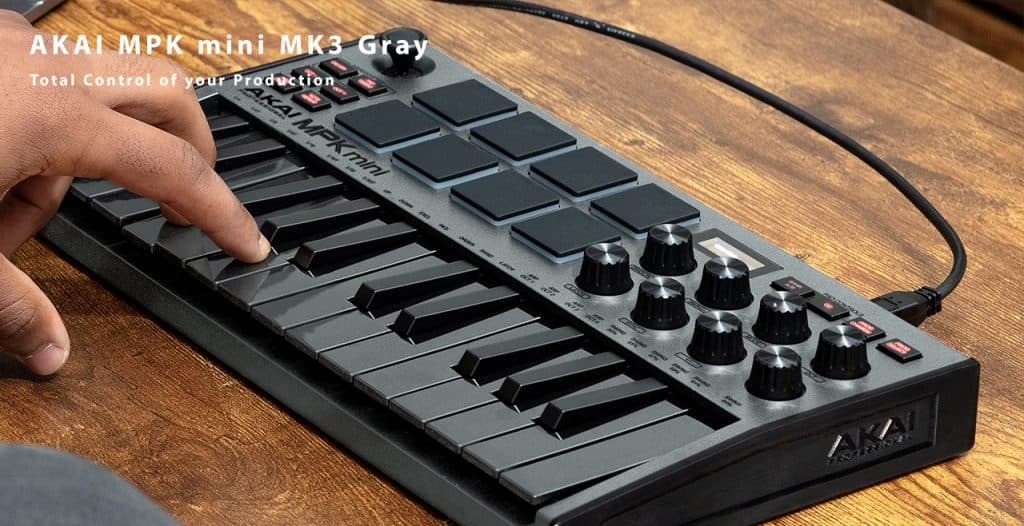 میدی کیبورد و کنترلر AKAI MPK Mini MK3 Gray در ایران صوت